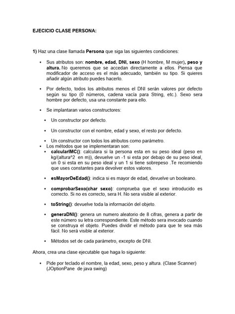 clase persona pdf constructor programación orientada a objetos