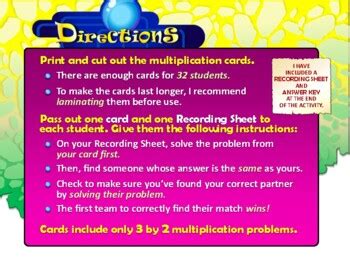 Multiplication Match Up Vol 3 Even More By ROSS Room TpT