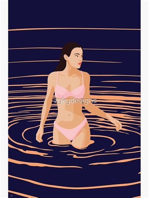 Woman Wading Through Water Poster For Sale By Zykydesigns Redbubble