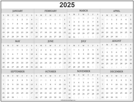 2025 Calendar For Year Rina Vangroot