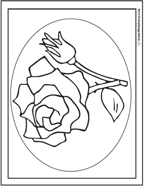 73 Rose Coloring Pages Customize PDF Printables