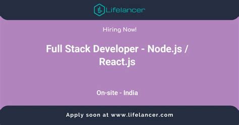 lifelancer on linkedin full stack developer node js react js on