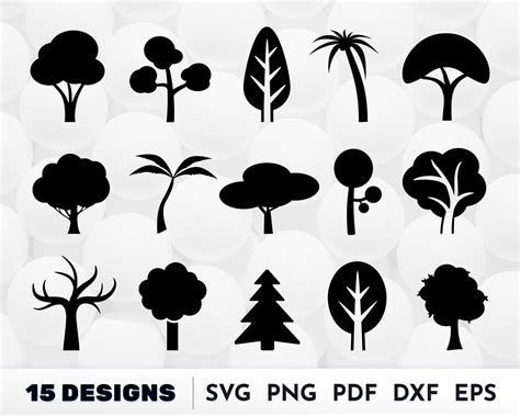 Tree SVG Bundle Tree Silhouette Svg Tree Svg Tree Cut Files Etsy