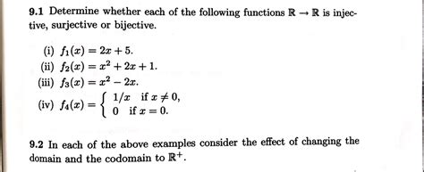 Solved 91 Determine Whether Each Of The Following Functions