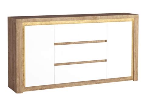 Feldmann Wohnen Kommode Livinio 184x405x975cm Ribbeck Eiche Weiß