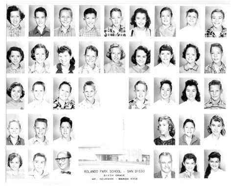 Rolando Park Elementary 6th Grade 1958