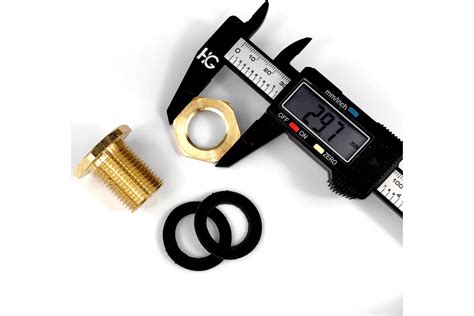 Штуцер для врезки в бочку HG 1/2" короткий+уплотнитель, 2 шт 1894246 ...