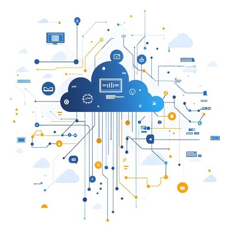 Flat Ai Powered Cloud Computing Vector Concept As A Clean Abstract