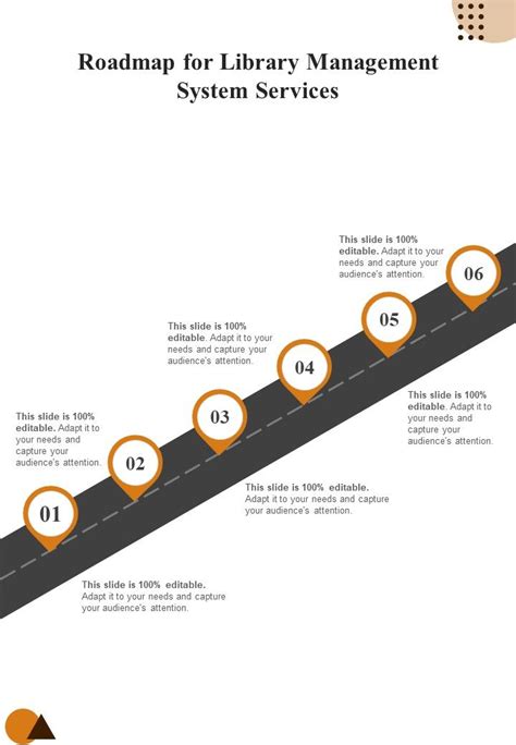 Roadmap For Library Management System Services One Pager Sample Example