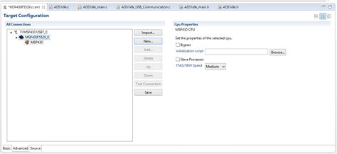 CCS6 Connected To MSP430 Where Do I Find JTAG Properties And
