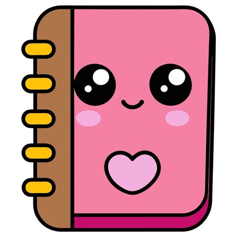 Cute Notebook Cartoon Illustration Premium Ai Generated Image