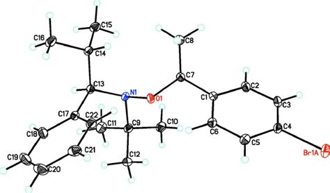 Structural Diagram Of The Title Compound Atomic Displacement