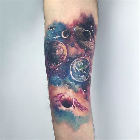 Watercolor Galaxy Tattoo