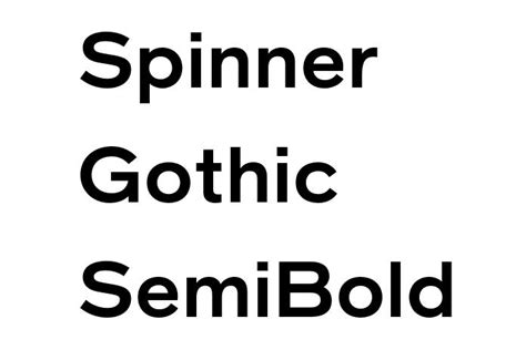 Spinner Gothic Semibold Font Free Font Download