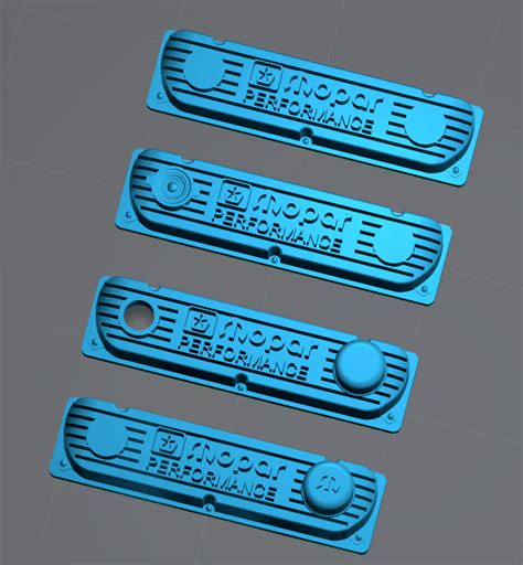 Mopar Performance Small Block Hemi Valve Covers 3D File For Cults