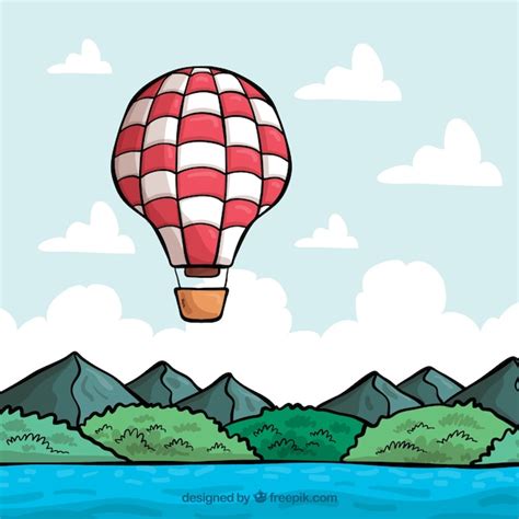 Globo Dibujado A Mano Con Estilo Vintage Vector Gratis