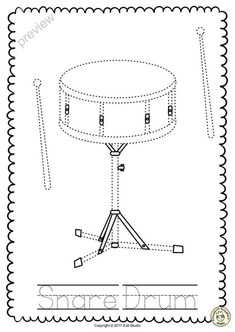 Percussion Instruments Trace And Color Pages Anastasiya Multimedia Studio Percussion Musical