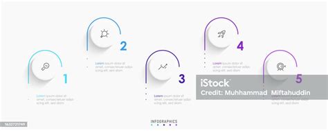 아이콘과 5가지 옵션 또는 단계가 있는 벡터 인포그래픽 레이블 디자인 템플릿입니다 프로세스 다이어그램 프레젠테이션 워크플로 레이아웃 배너 플로우 차트 정보 그래프에 사용할