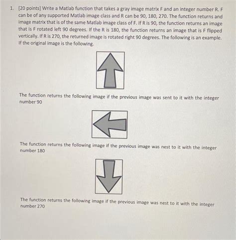 Solved 20 Points Write A Matlab Function That Takes A Gray