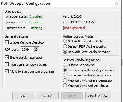 Listener State Not Supported Issue Stascorp Rdpwrap Github