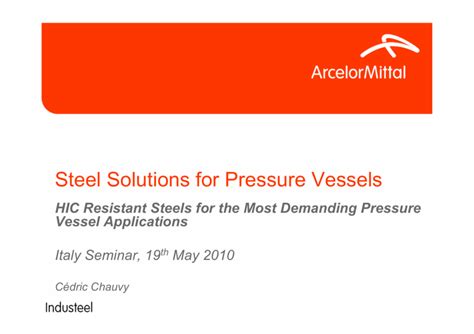 HIC Resistant Steel Solutions For Pressure Vessels