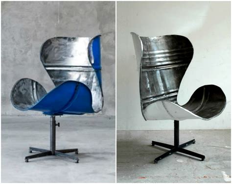 Стильная и современная мебель из металлических бочек для дома и сада