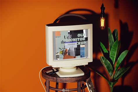 Old Monitor Screen Mockup Premium And Free Psd Mockup Store