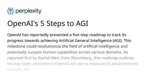 Openais 5 Steps To Agi