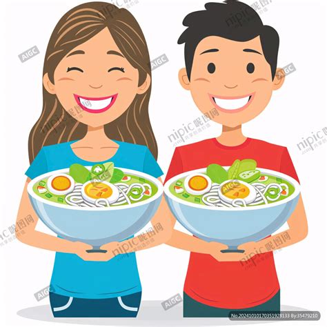 Ai创作图面条卡通人物 麻辣烫人物 面馆汤面汤粉餐馆卡通 吃饭手绘情侣 卡通米线糊 手绘情侣用餐 粉浆饭插画 手绘情侣吃饭 碗面原创卡通 面条