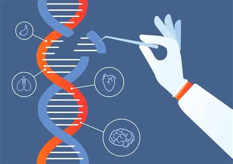 Dna 공학 일러스트 프리미엄 벡터