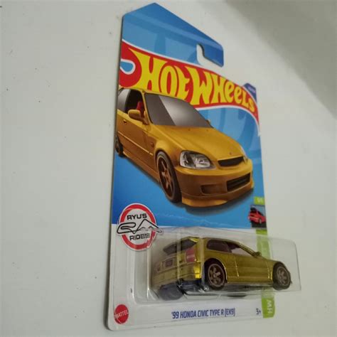 Hot Wheels Super Treasure Hunt 99 Honda Civic Type R Ek9 Gold Ths 2022