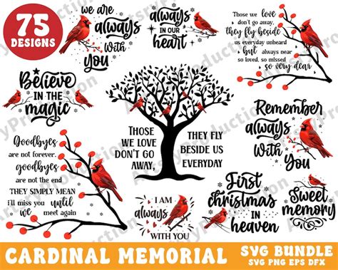 Cardinal Memorial Quotes SVG Memorial SVG I Am Always With You Svg A