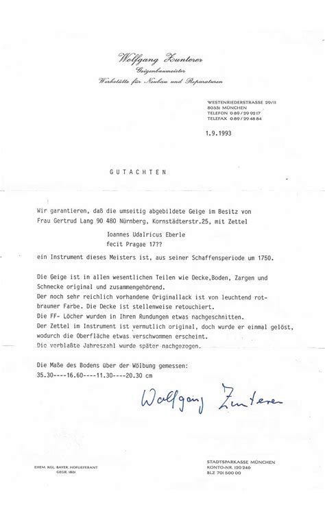 Johann Ulrich Eberle Fine Prague Violin From Around 1750