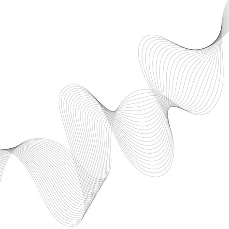 Abstract Black Wave Thin Curved Lines Graphic For Design White Background 4786122 Vector Art At