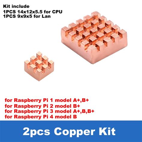 Koper Raspberry Pi 4b Koellichaam Cooling Radiato Grandado