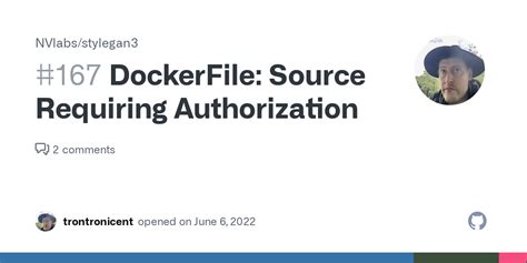 Dockerfile Source Requiring Authorization Issue Nvlabs