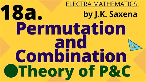 18a Permutation And Combination Iit Jee Maths Jk Saxena Youtube