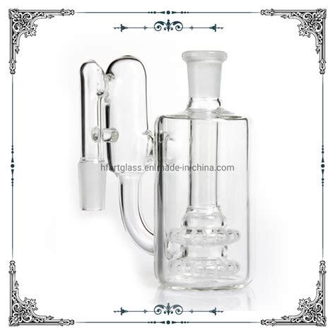 Clear Glass Recycler Ash Catcher Dropdown Smoking Pipes Showhead Perc