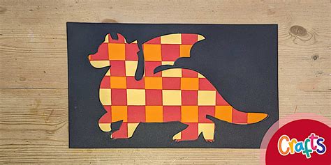 Dragon Paper Weaving Twinkl Crafts Hecho Por Educadores