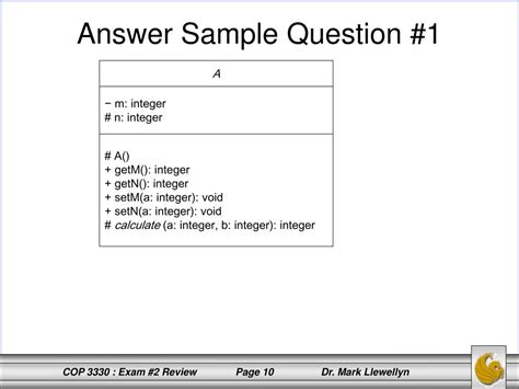 Ppt Cop Object Oriented Programming Summer Exam Review