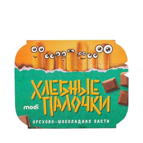 Хлебные палочки с Пастой орехово-шоколадной, 80г