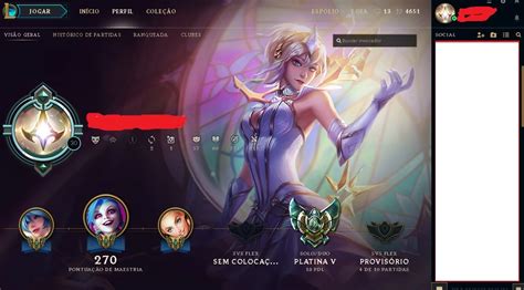Conta Com 5 Skins Vitoriosas Skins Ultimate E Icones Raros League
