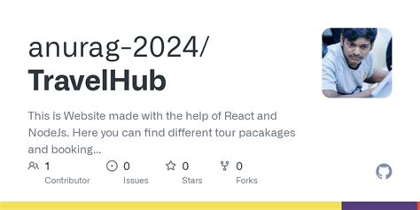 github anurag 2024 travelhub this is website made with the help of