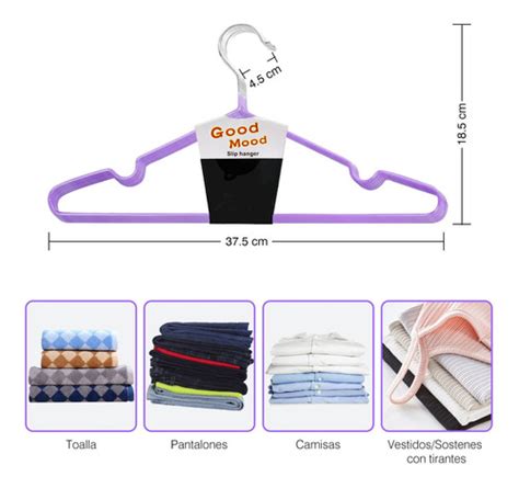 Gancho De Ropa Set 10pzs Acero Inoxidable Perchas Con Muesca Mercadolibre
