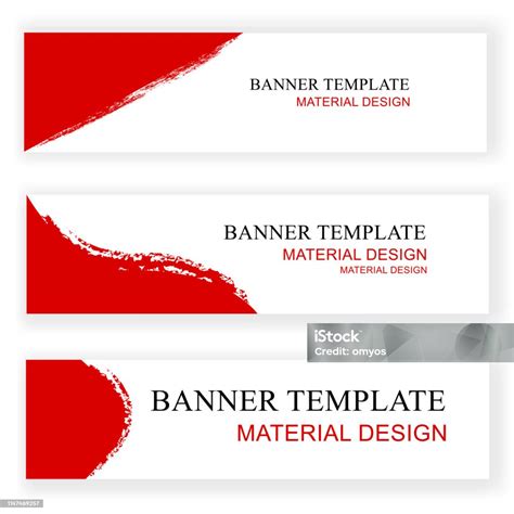 Template Varian Vector 3 Coretan Krayon Merah Di Spanduk Putih Untuk