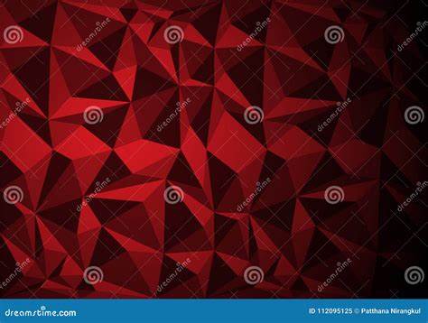 Abstract Red Polygon Pattern Background Texture Vector Stock