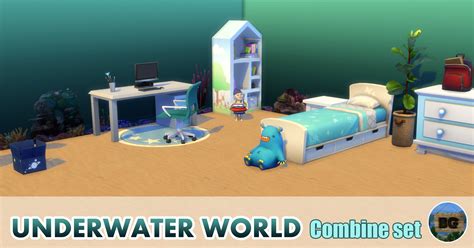 Underwater World Combine Set Wallpaper The Sims 4 Build Buy