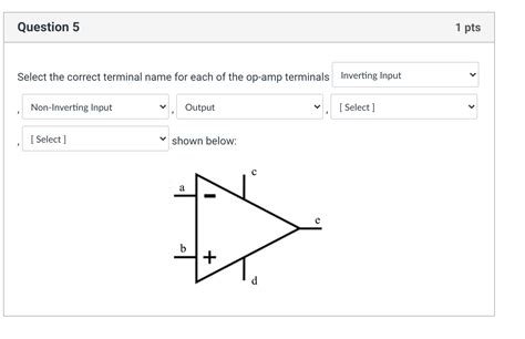 Solved Question 5 1 Pts Select The Correct Terminal Name Chegg