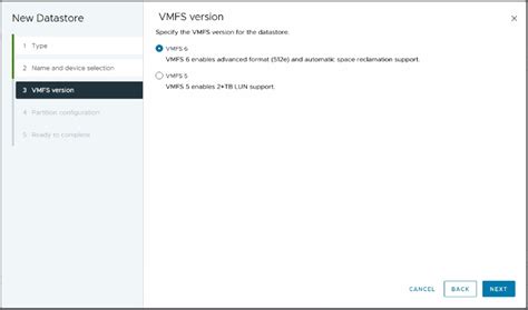 how to create a vmfs 6 datastore in vsphere vcloudies