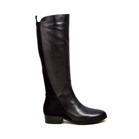 Soleimani Trendy Leather Narrow Calf Riding Boots Slim Calf Boots